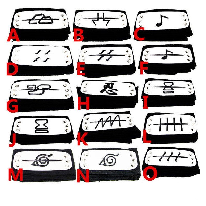 Naruto Headband Anime Cosplay PU Cool Adult Toys Headwear Gaara ...