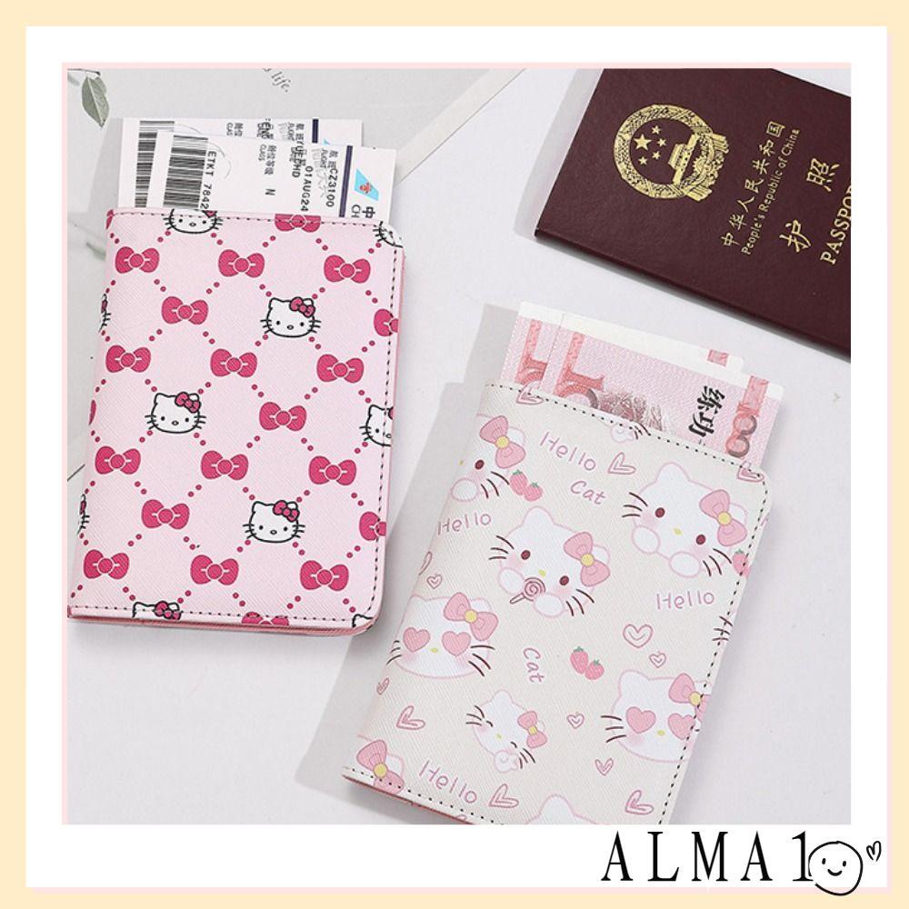 ALMA Passport Holder, Hello Kitty Ultra-thin Passport Bag, Cute Multi ...