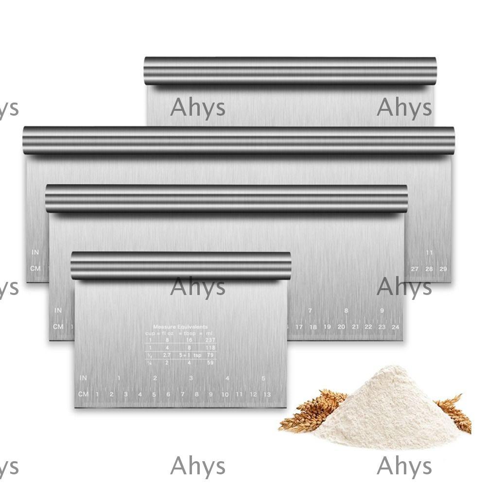 AHYS Bench Scraper, Dough Measuring Scale Bench Chopper, Multi-purpose ...