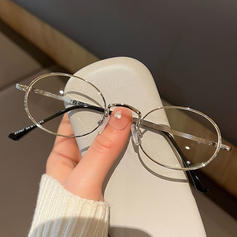 0°~-400°】 New ultra-light oval-framed myopia glasses for both men and ...