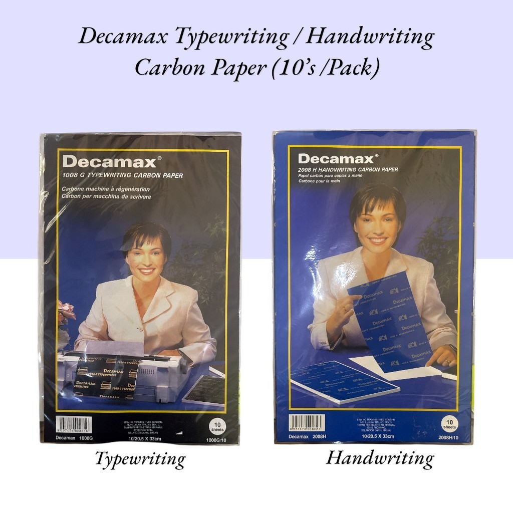 Decamax Carbon Paper Typewriting Handwriting Carbon Paper | Shopee ...