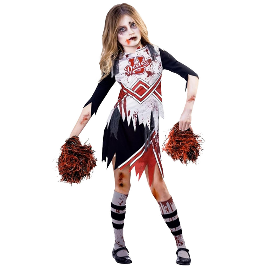 2025 Halloween Costume Scary Cheerleading Uniform Masquerade Party ...