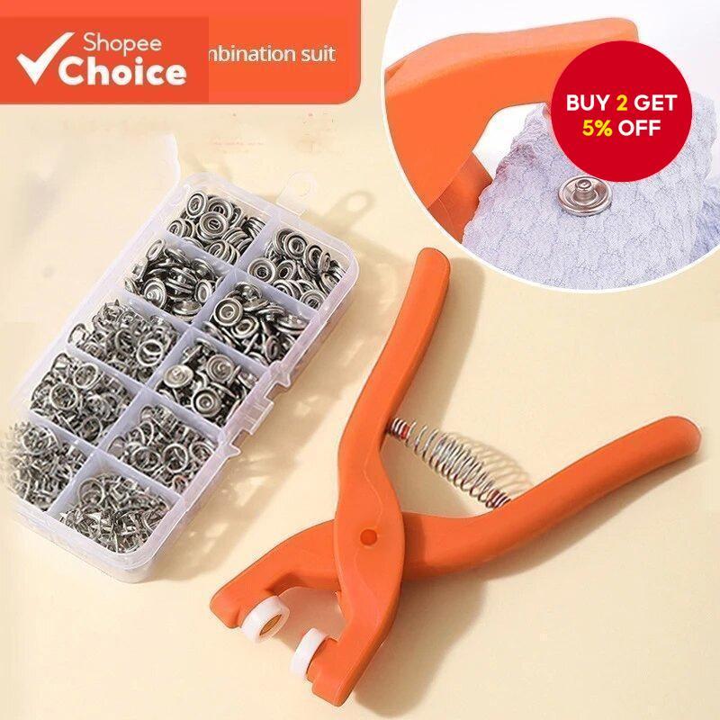 Snap Button Kit With Hand Pressure Pliers 50pcs Snaps Metal Snaps For ...
