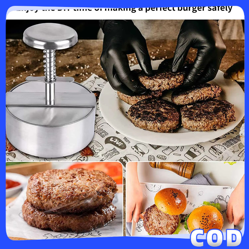 Burger Press S 304Stainless Steel Adjustable Hamburger Patty Maker ...