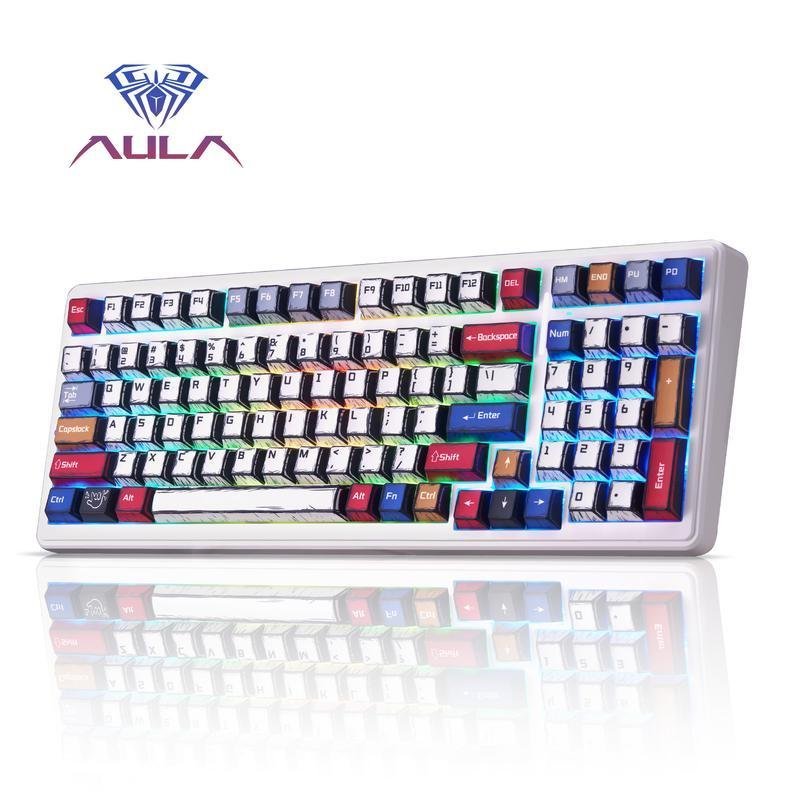 AULA F99 Wireless Mechanical Keyboard, Hot Swappable Custom Keyboard ...