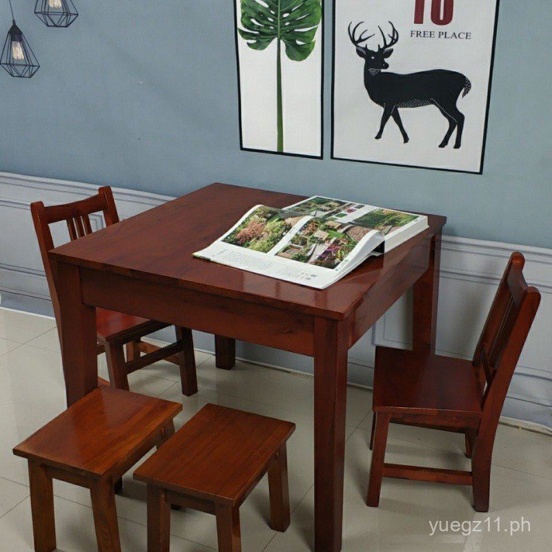 Solid Wood Square Table Small Square Table Four-Sided Table Dining ...