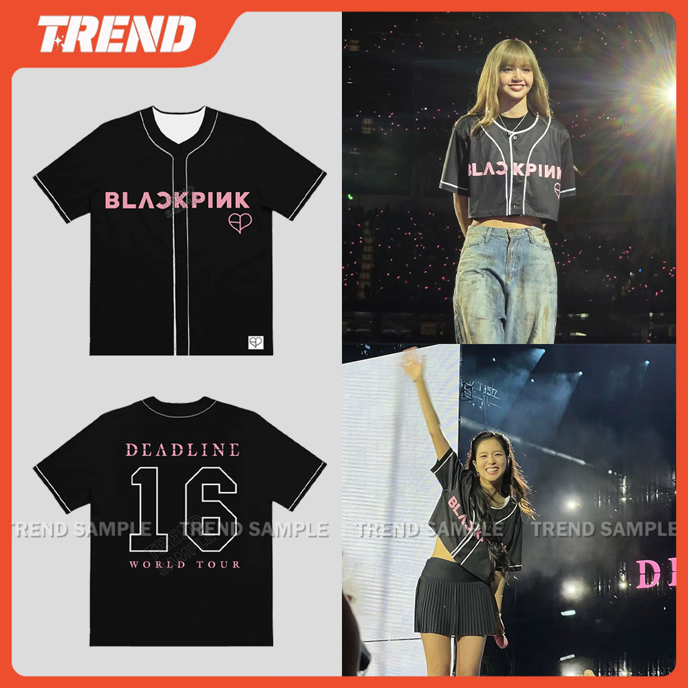 BLACKPINK DEADLINE WORLD TOUR 2025 Merch 16 Baseball Jersey T-shirt ...