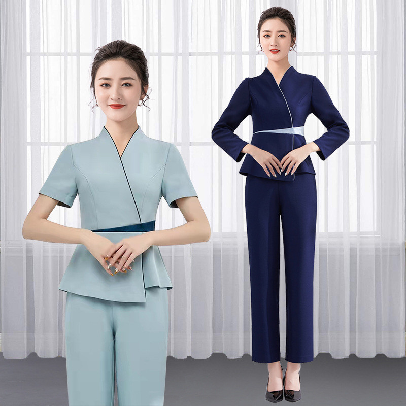 New Beauty Salon Beautician Workwear Foot Bath Technician Uniform Set ...