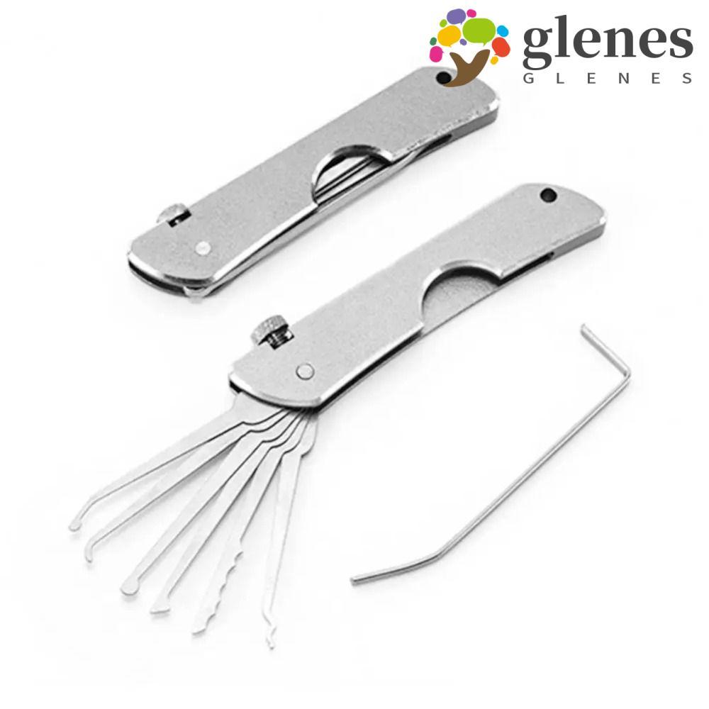 GLENES Lock Picking Set, Compact Rust-resistant Door Open Keys ...