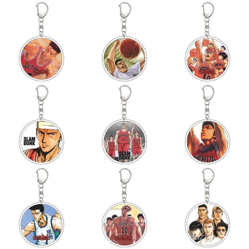 55MM Anime THE FIRST SLAM DUNK Keychain Haruko Akagi/Kiyota Nobunaga ...