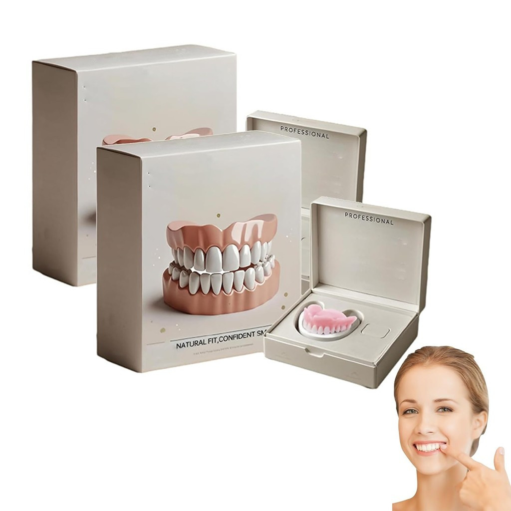 Neslemy Full Denture Set, Silicone Reline Denture Set, Tooth Repair Kit ...