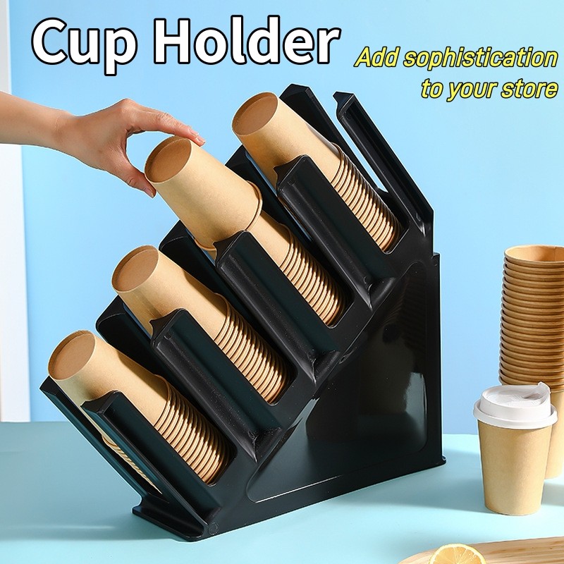 Countertop Beverage Bar Rack Plastic Cup Holder Coffee Organizer ...