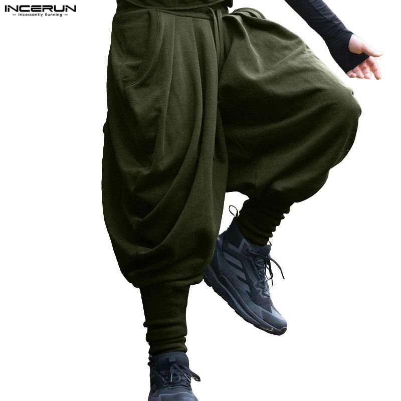 INCERUN Men's Deconstructed Wrinkle Pants | Shopee Philippines
