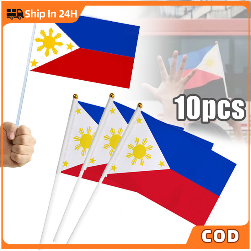 10pcs Small Philippine National Flag Bandila Watawat Pilipinas Flag ...