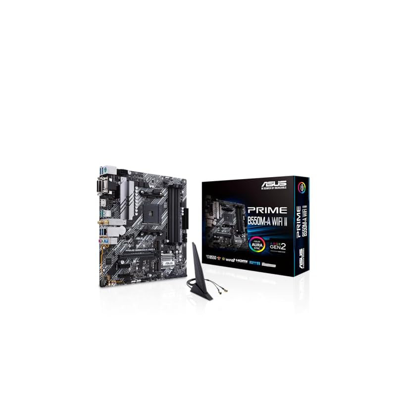 ASUS AMD B550 PRIME B550M-A WIFI II (WI-FI) Micro ATX Motherboard ...