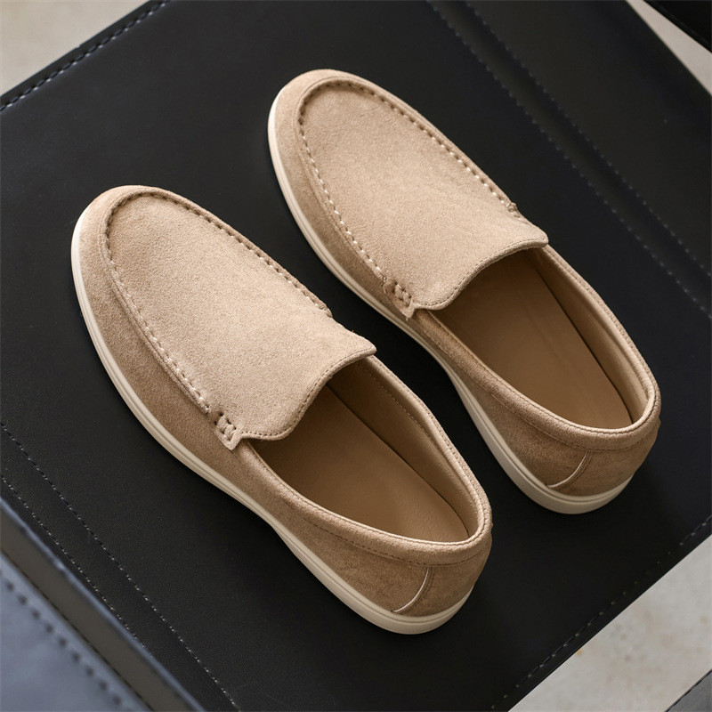B-3 Spring Summer Slip-On Loafers Retro Soft Sole Shoes Men's ...
