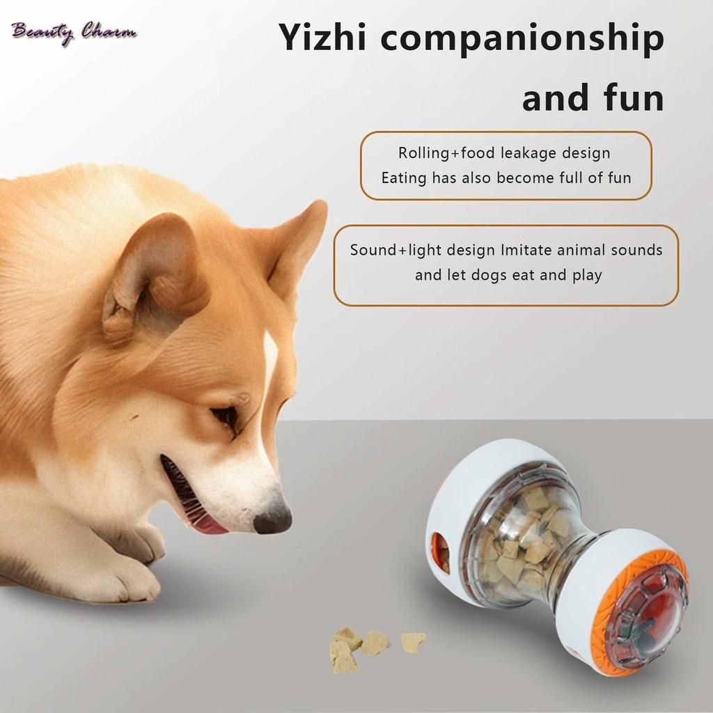 Pet Slow Feeder Ball Interactive Dog Toy with Rotating Base Dog Food ...