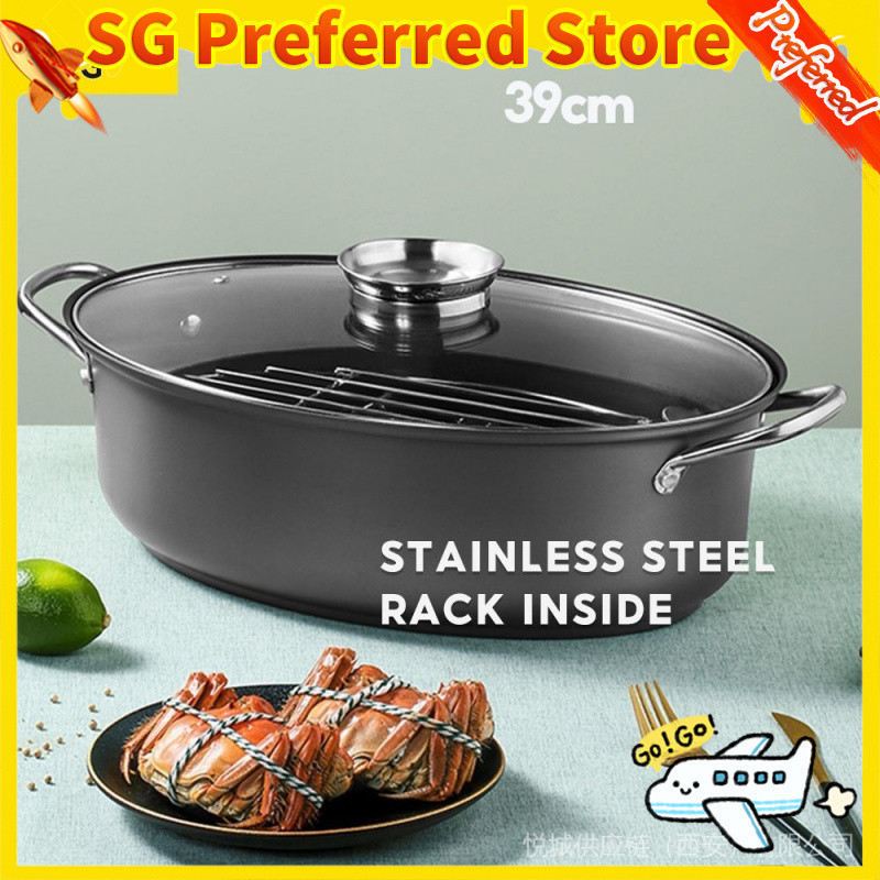 [kline]COOKER KING《Large Capacity For Big Fish》39cm Nonstick Steamer ...