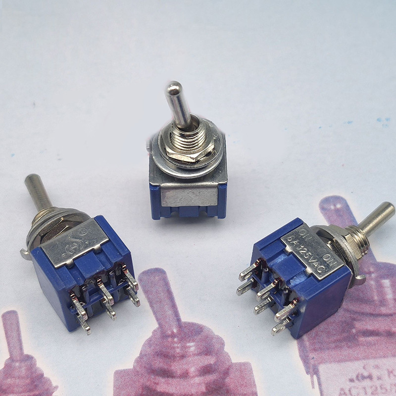 MISSYU Miniature Lever Toggle Switch Single Pole Double Throw ON-OFF-ON ...