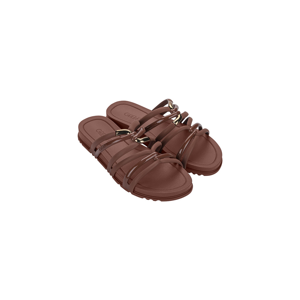 Grendha Riqueza Rast Brown Comfortable Slides for Ladies | Shopee ...