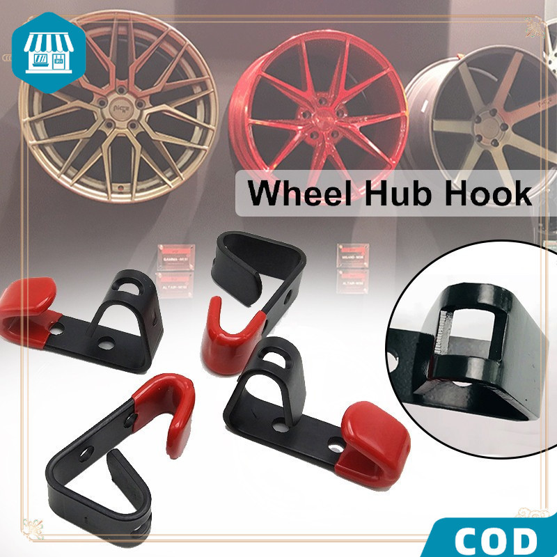 Wall Mounted Wheel Hub Hook Metal Tire Wheel Shop Display Stand Racing ...