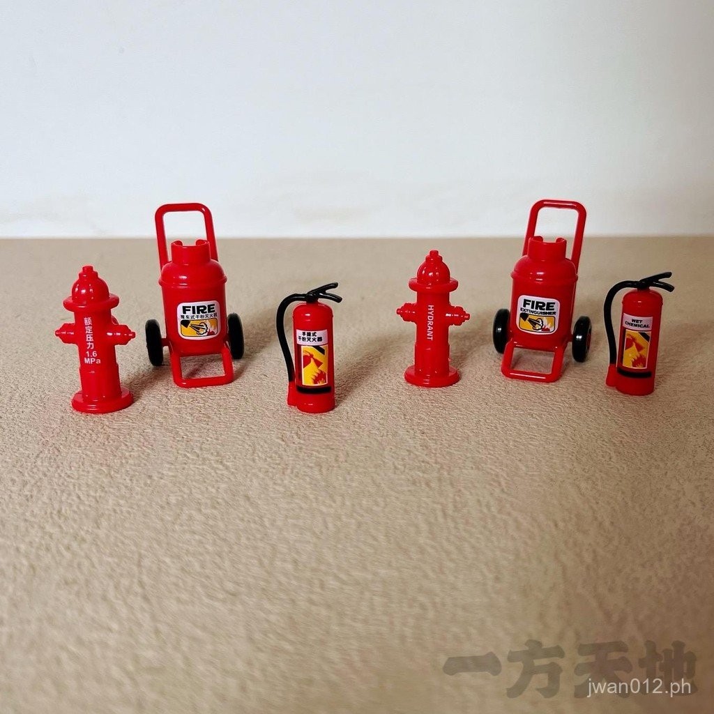 Scene Model Simulation Miniature Firefighting Tools Mini Cart Fire ...