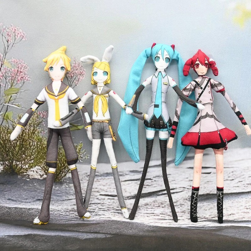 Anime Hatsune Miku Kasane Teto Mizuki Len Rin Cosplay Doll Stuffed ...