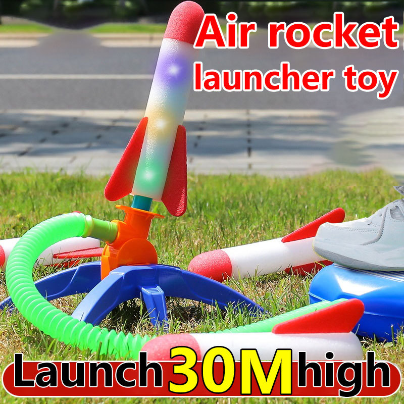 Air Rocket Launcher Toy Rocket Launcher Toy LED Light-up Toys for Kids ...