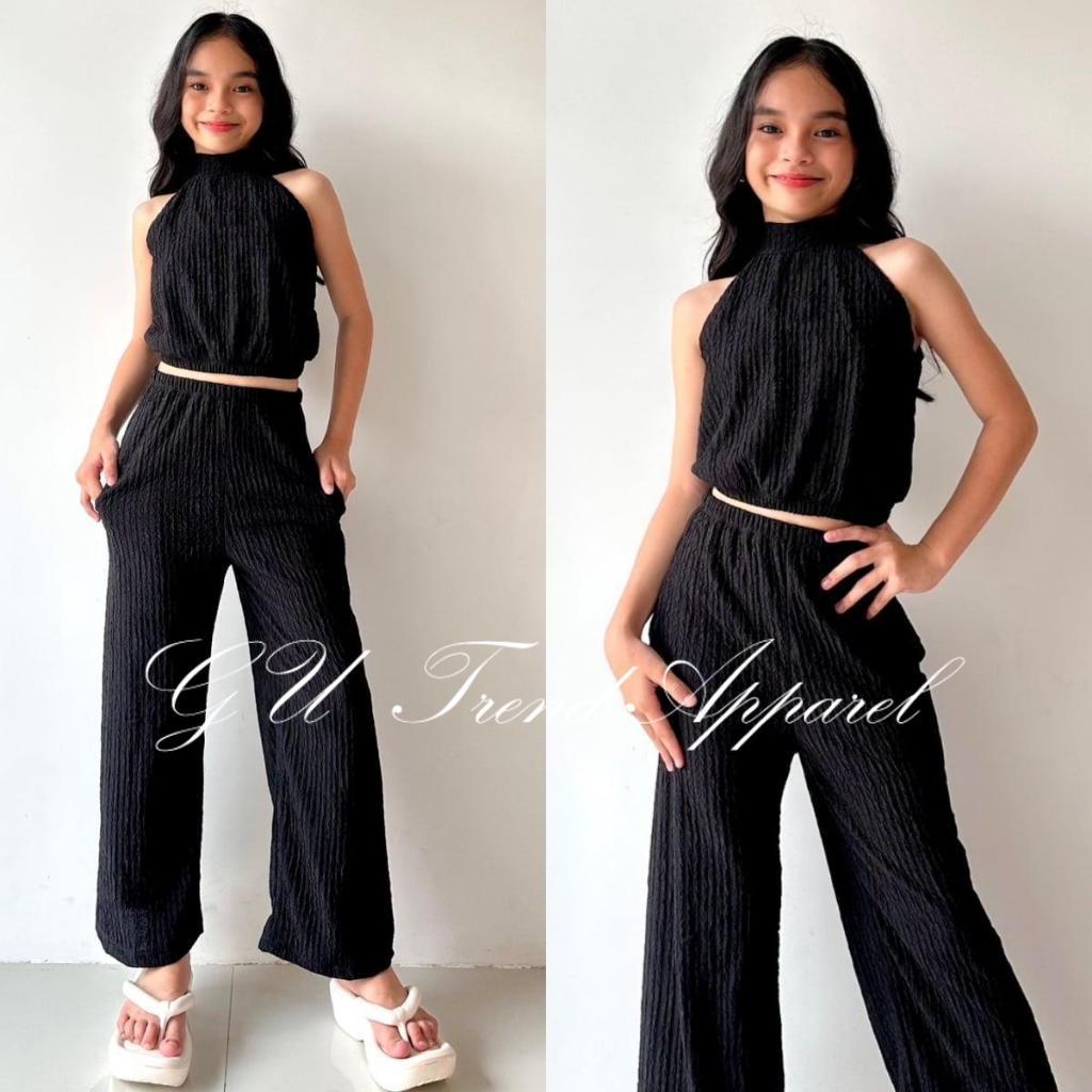 Fritzie Elegant Casual Halter Neck Terno with both side pocket for Kids ...