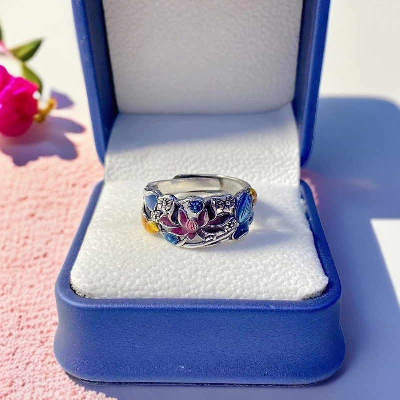 National Trendy Prosperity Fortune Ring Good Luck Koi Ring Men's Index ...