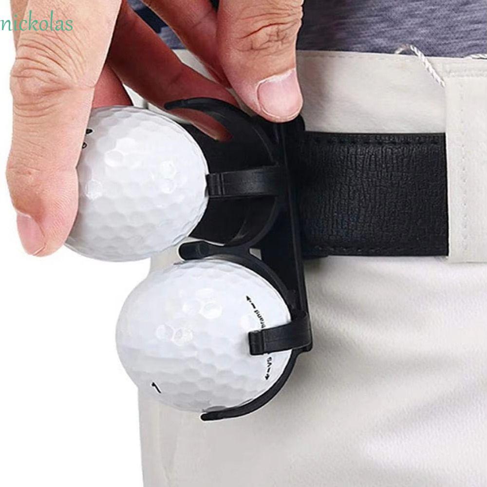 NICKOLAS Golf Ball Belt Holder, Two-ball Foldable Golf Tee Holder Belt ...