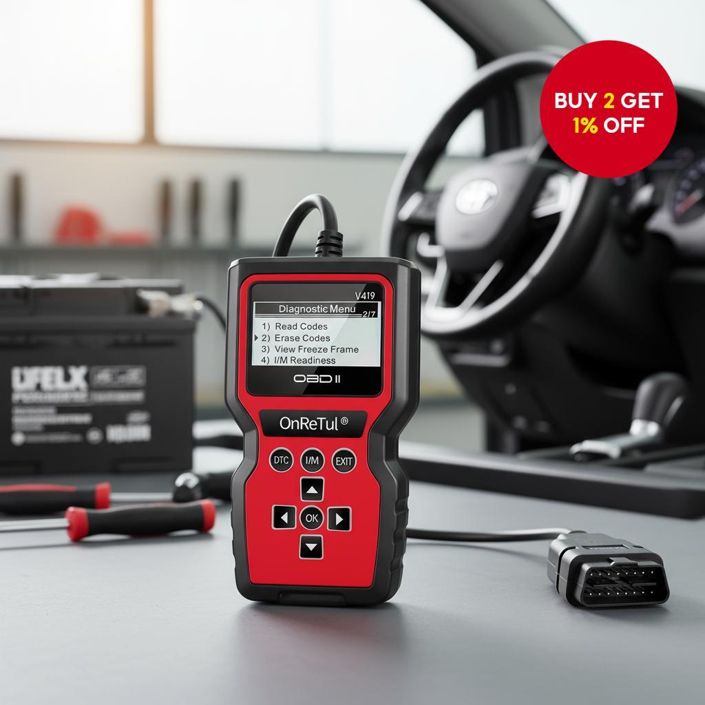 V419 OBD2 Scanner, Full OBD2 Diagnostic Tool, Engine Code Reader with ...