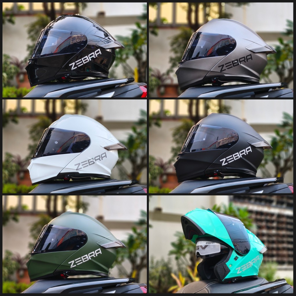 ZEBRA A113 RITZY Modular Helmet – Dual Visor for Motorcycle, Flip-Up ...
