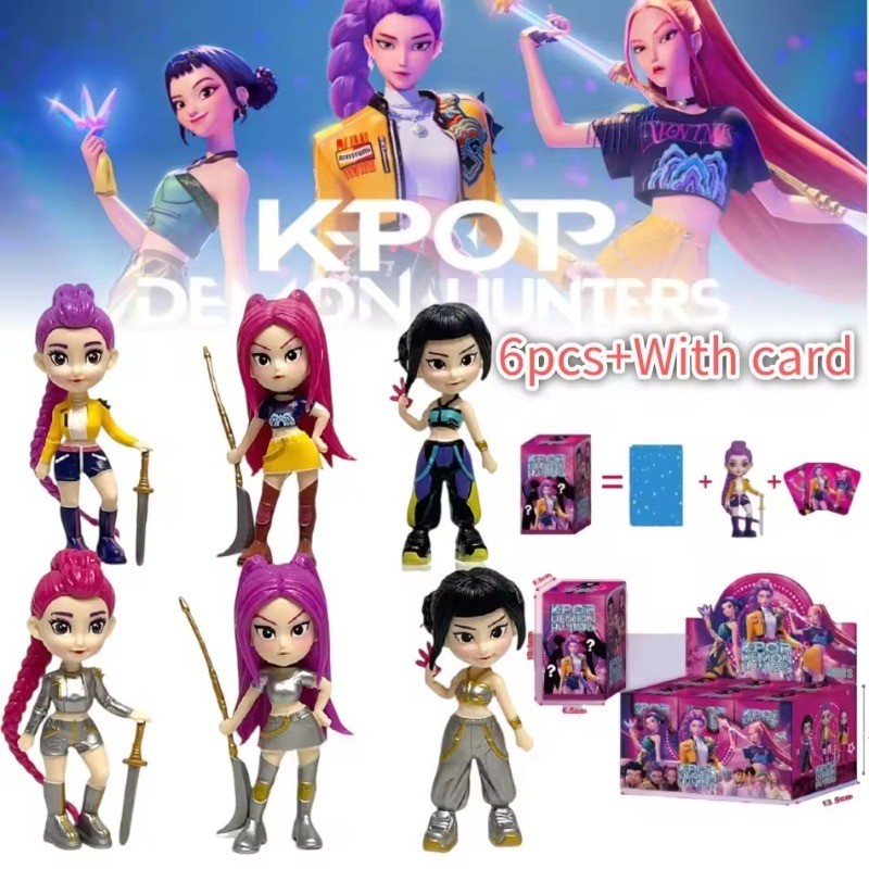 Anime Kpop Demon Hunters Doll Vinyl Toy Rumi Mira Zoey Character Vinyl ...