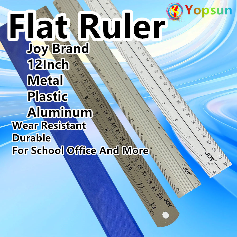 12 inch Straight Ruler Durable High Quality Plastic Flexible / Aluminum ...