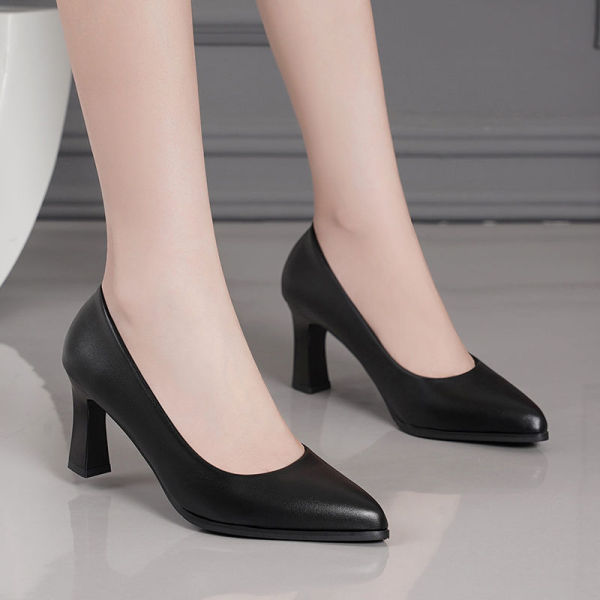 school shoes black school shoes for women Black High Heels with Pointed ...