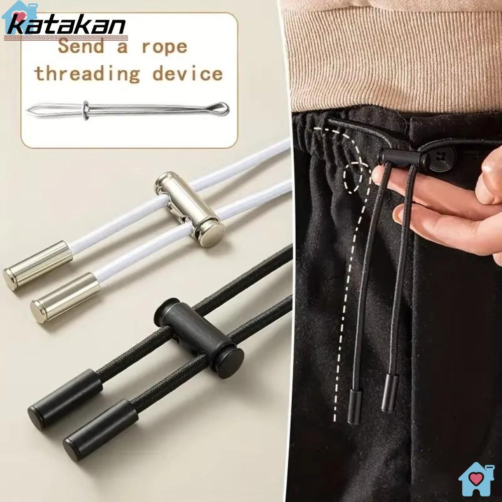 KATAKAN Pants Elastic Waist Drawstring, 2M Cord Lock Stopper Waistband ...