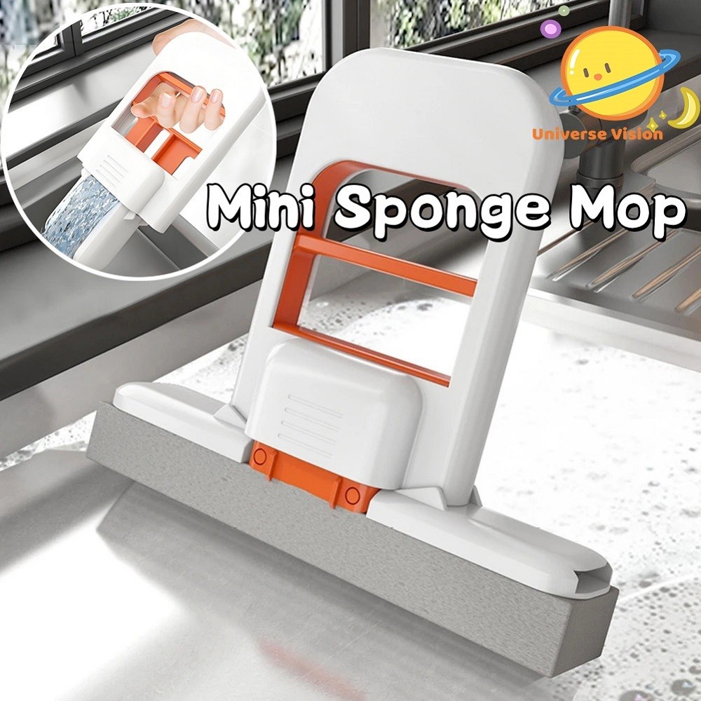 Mini Squeeze Mop – Portable Wet & Dry Cleaning Sponge for Tables, Glass ...