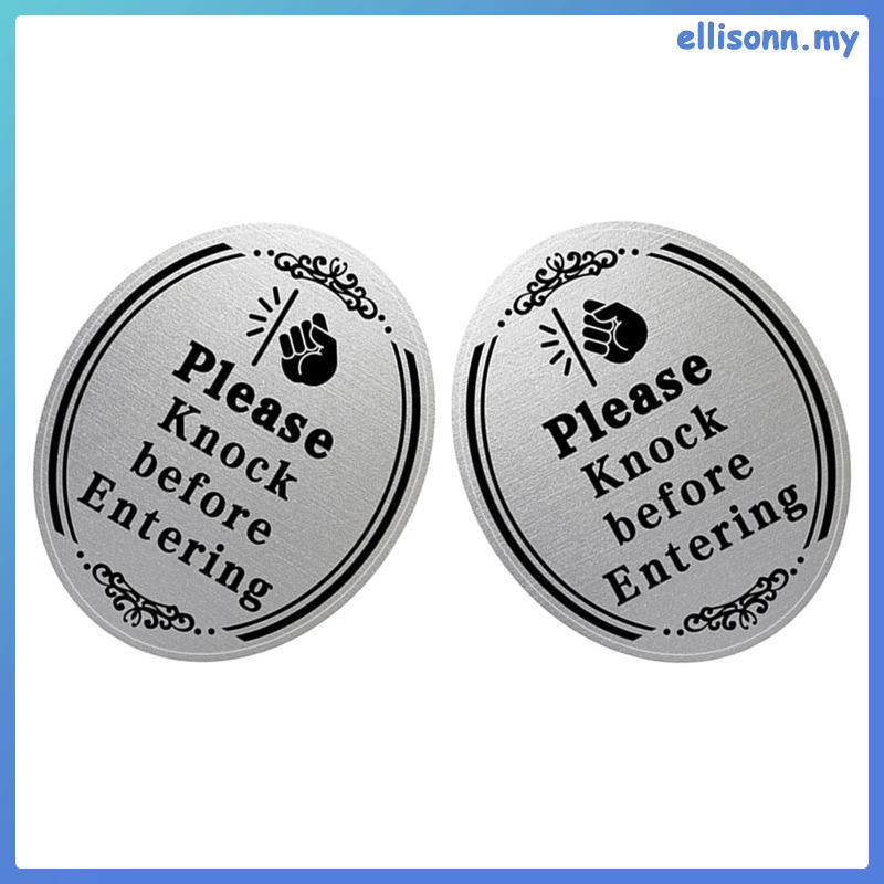Please Knock Before Entering Plate Door Sign: 2pcs Please Knock Sign ...