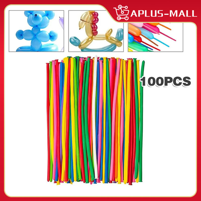 100Pcs Rubber Long Balloon DIY Strip Balloon Twisted Balloons Long ...