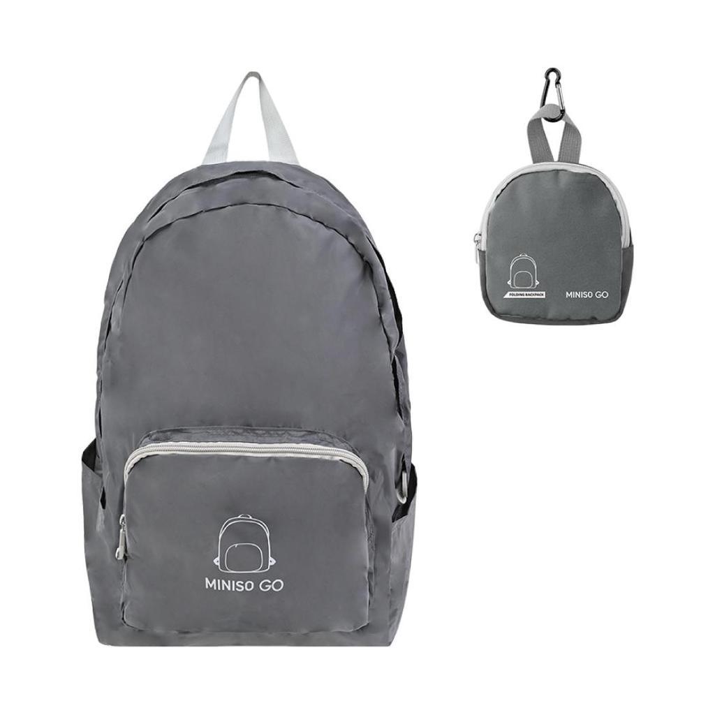 Miniso Go Series Foldable Backpack(Dark gray) | Shopee Philippines