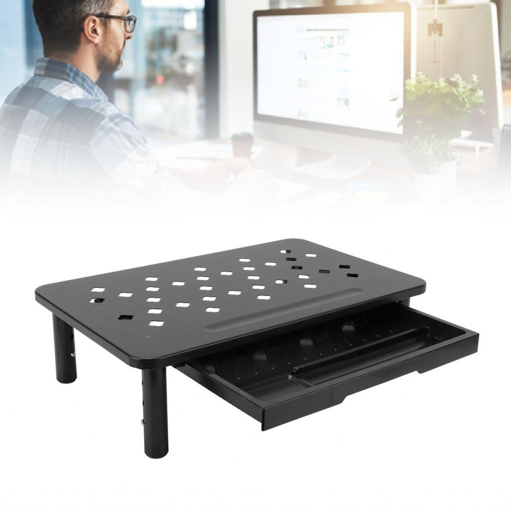 yoaushop Zunate Adjustable Desktop Computer Riser Stand with Drawer ...