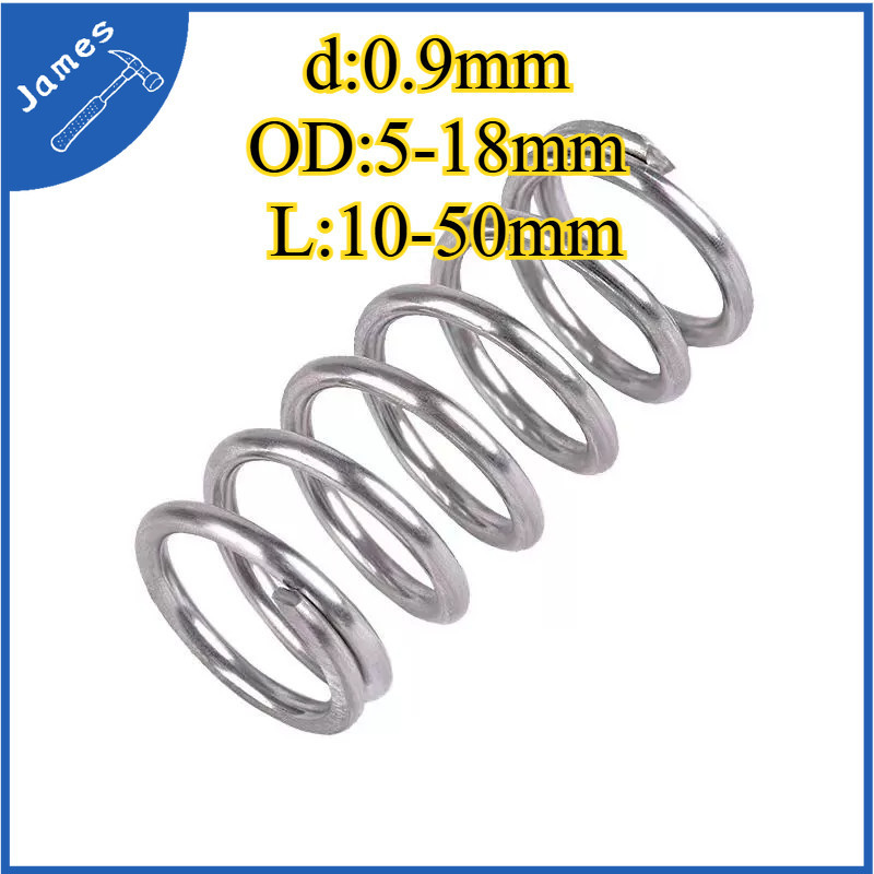 304 Stainless Steel Motorcyle Parts Clutch Spring d:0.9mm OD:5-18mm L ...