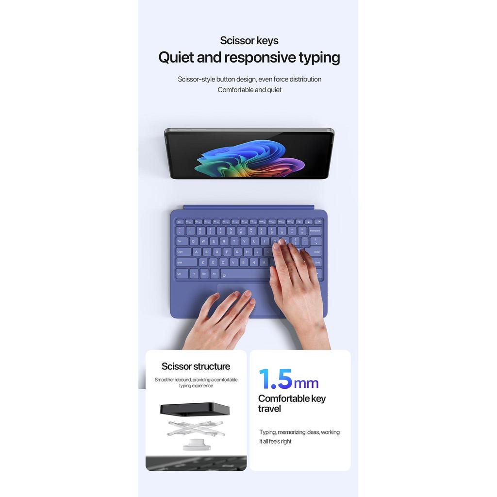 For Surface Pro12 Magnetic Adsorption Keyboard For Microsoft Surface ...