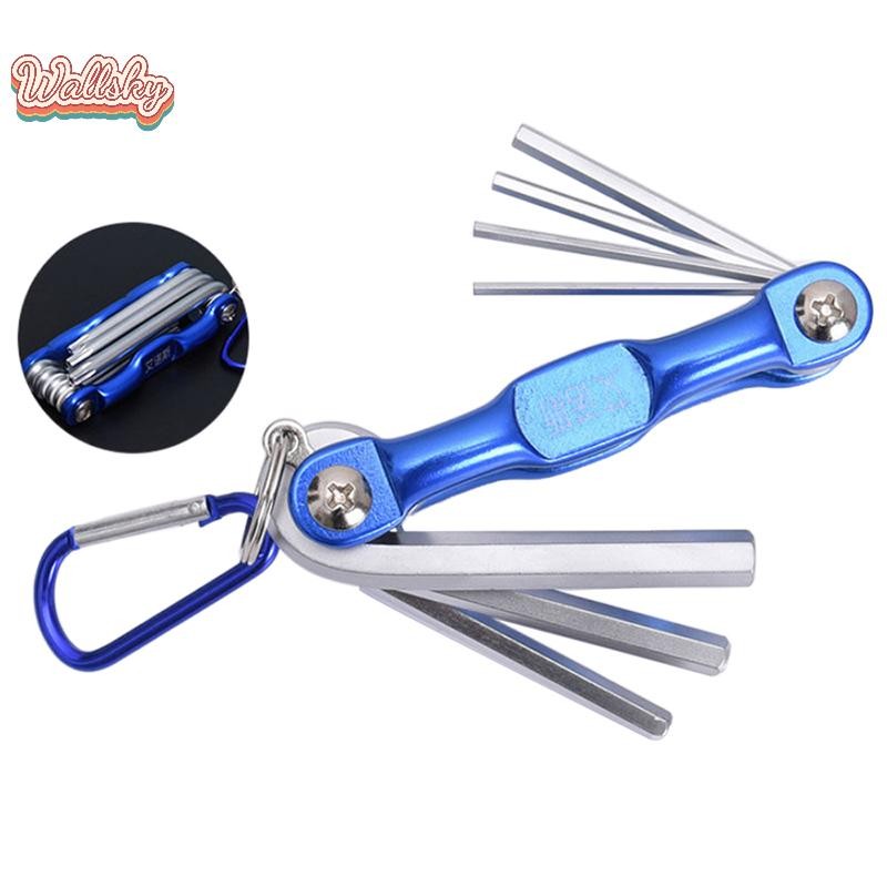 Wallsky> Folding Portable Hexagonal Wrench Set Metal Metric Chave Allen ...
