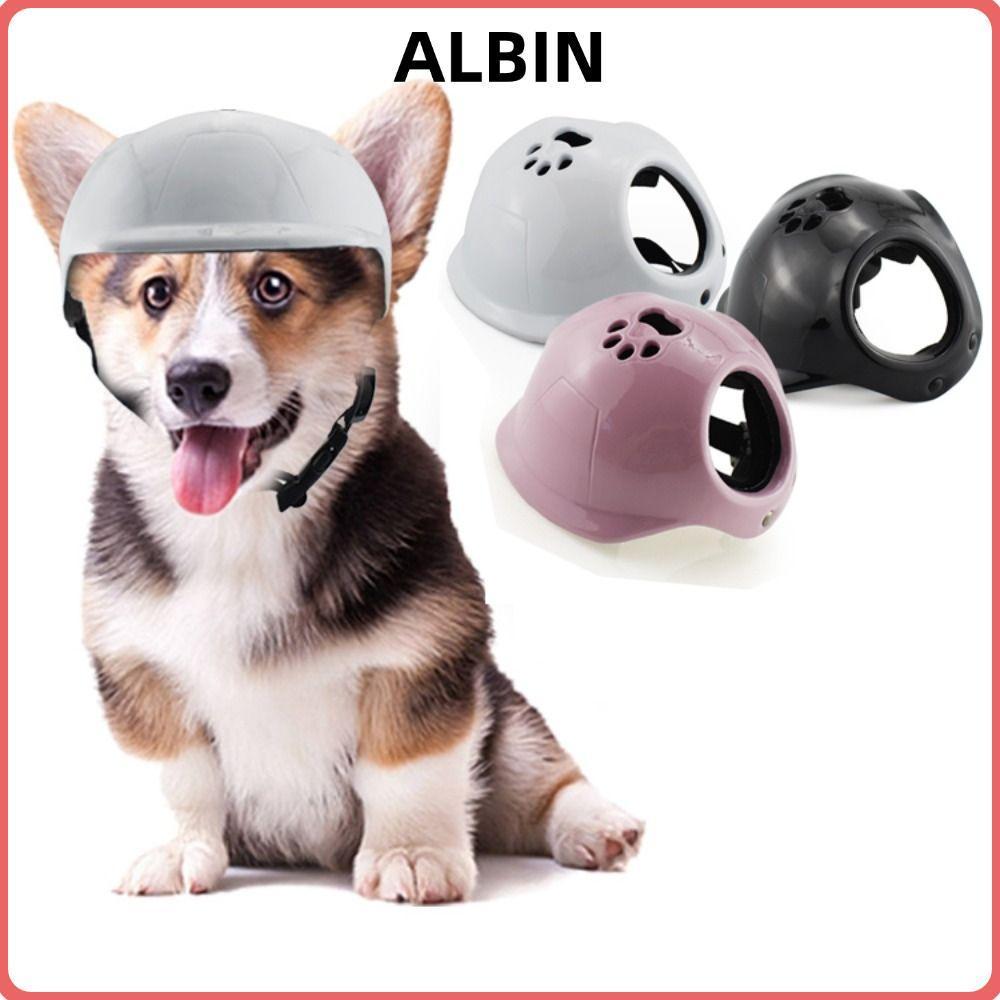 ALBIN Pet Dog Helmets, Plastic With Ear Holes Pet Motorcycle Headgear ...