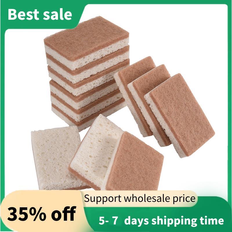 Eco-Friendly Natural Sponges for Dishes 12 Pack - Biodegradable Kitchen ...