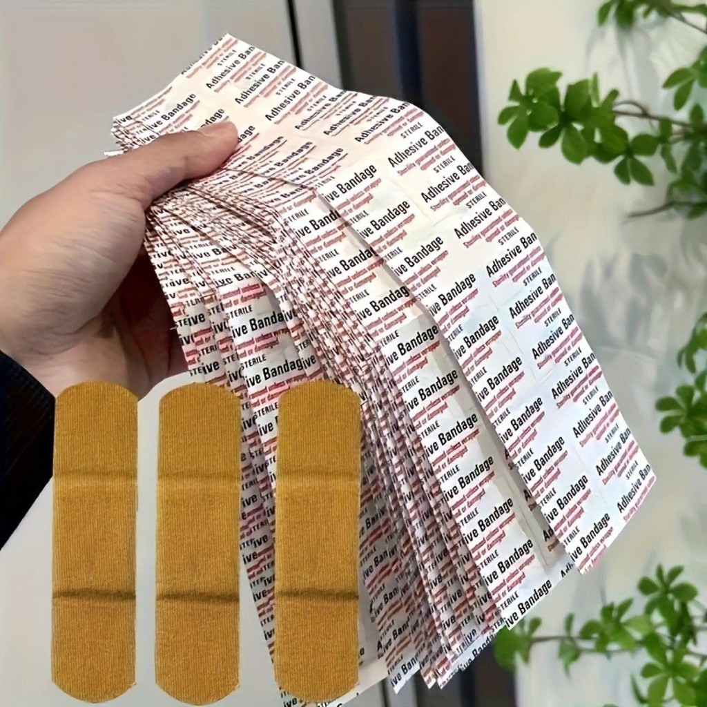 100pc Waterproof Square Band Aid Transparent Bandage Non-woven PU Wound ...