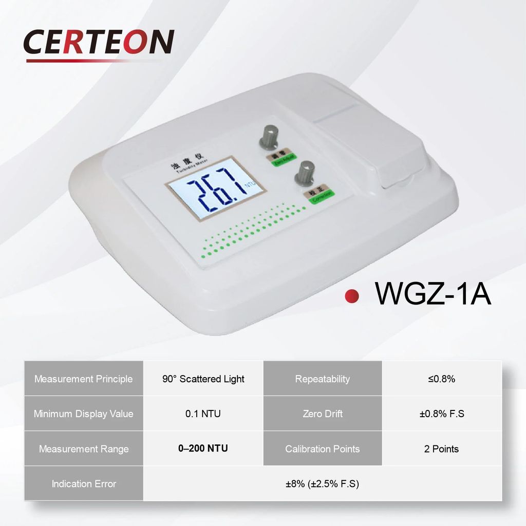 Benchtop Turbidity Meter 0-200 NTU Digital Laboratory Water Turbidity ...