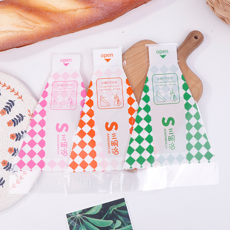 GOLDEN 100Pcs Sandwich Wrappers Bakery Sliced Toast Bread Disposable ...